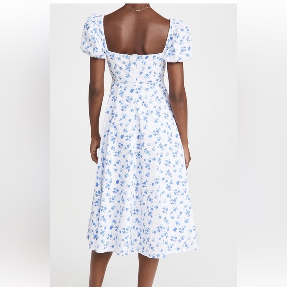 o.p.t. | Dresses | Nwt White And Blue Floral Prairie Style Cotton ...